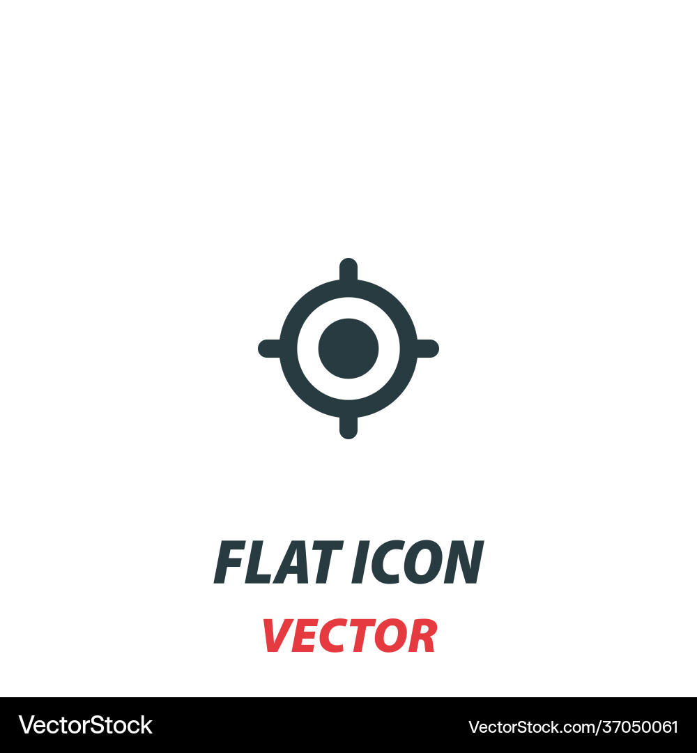 Target icon in a flat style pictograph on white Vector Image