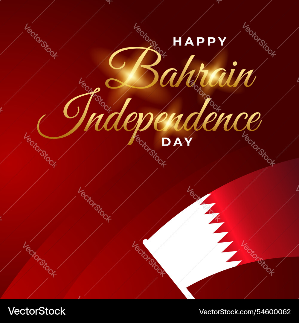 Bahrain independence day design collection Vector Image