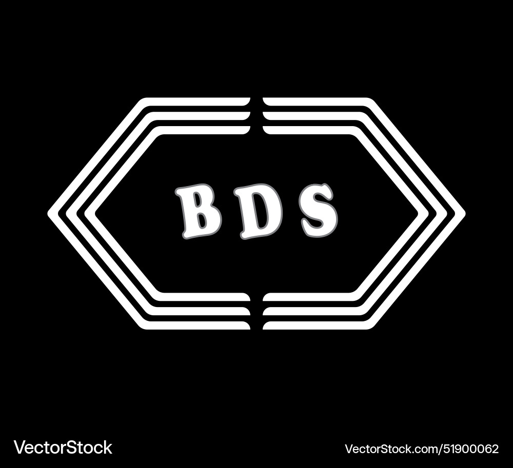Bds letter logo design simple and modern Vector Image