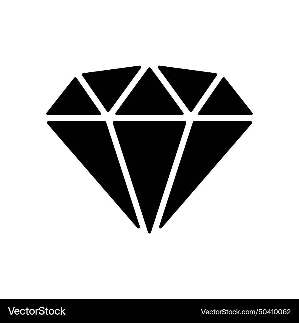 Diamond icon gem jewel Royalty Free Vector Image
