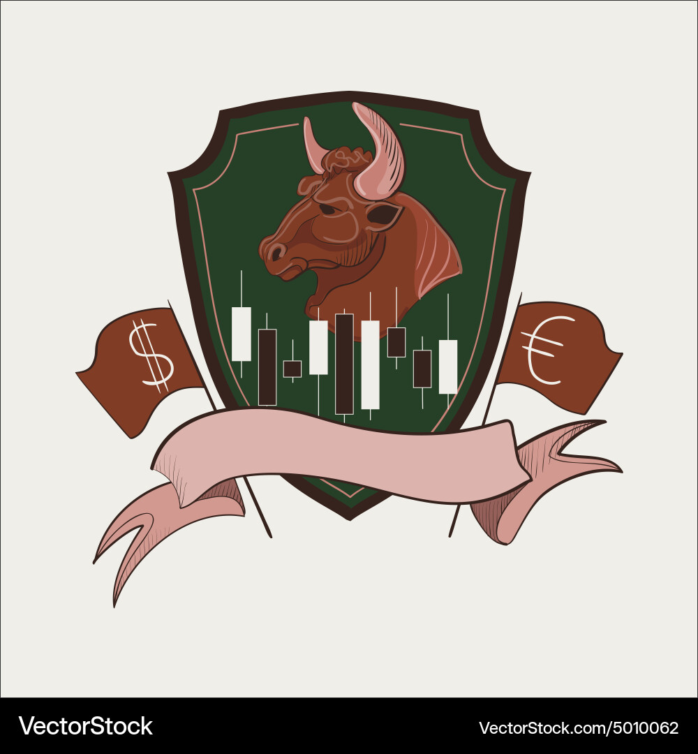 Finance forex labels logo Royalty Free Vector Image
