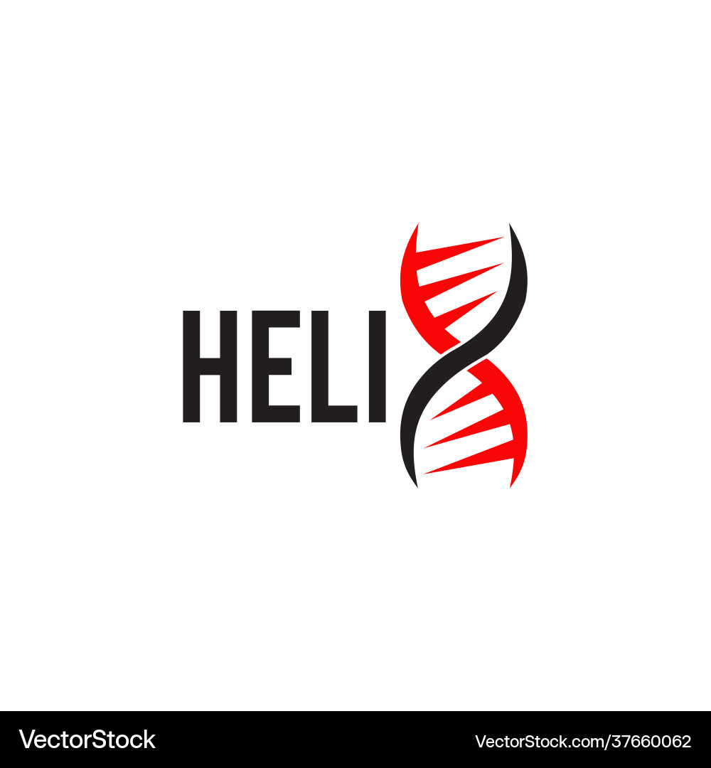 Helix icon logo design template Royalty Free Vector Image