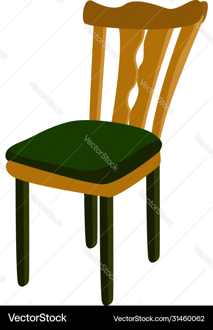 Kitchen chair on white background Royalty Free Vector Image