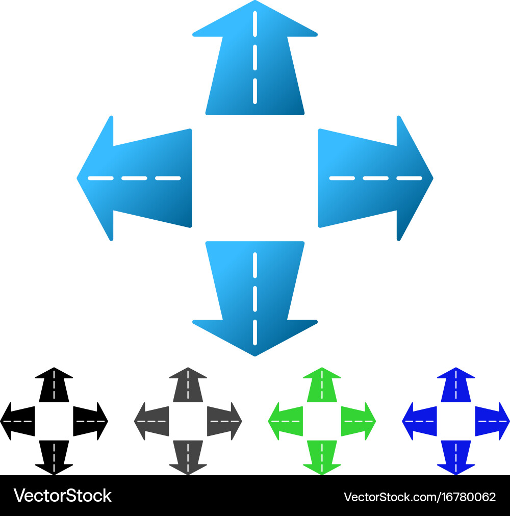 Road directions flat gradient icon Royalty Free Vector Image
