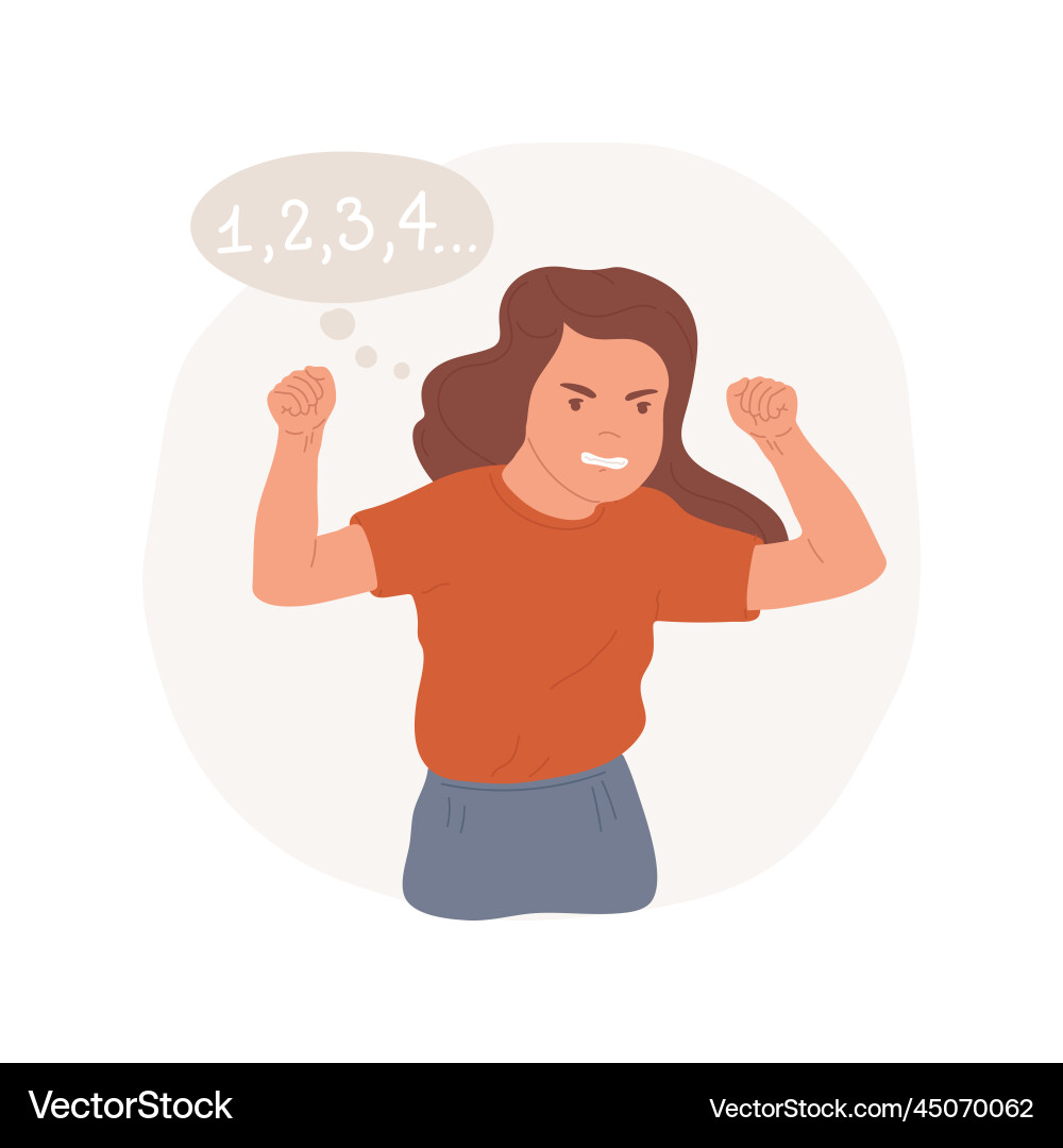 Self-regulation isolated cartoon Royalty Free Vector Image