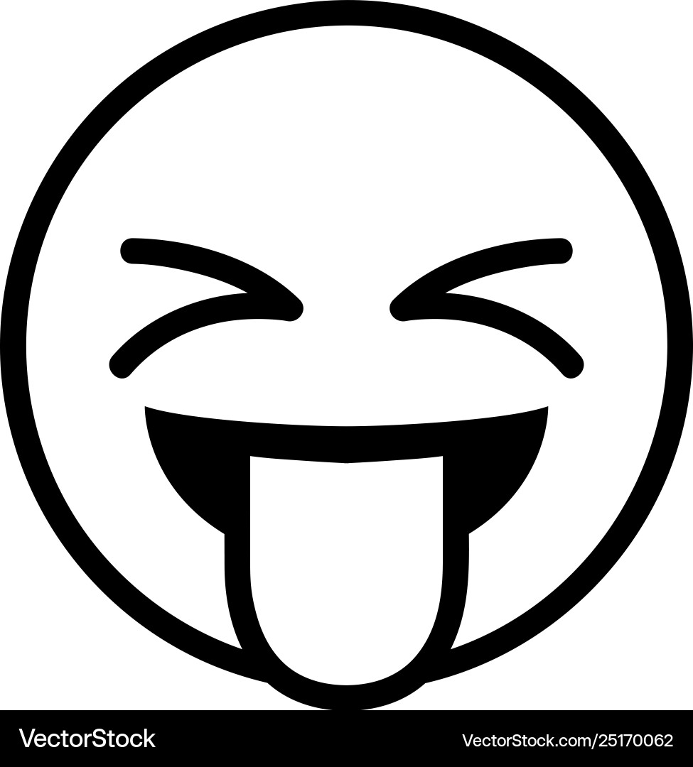 Tongue out Royalty Free Vector Image - VectorStock