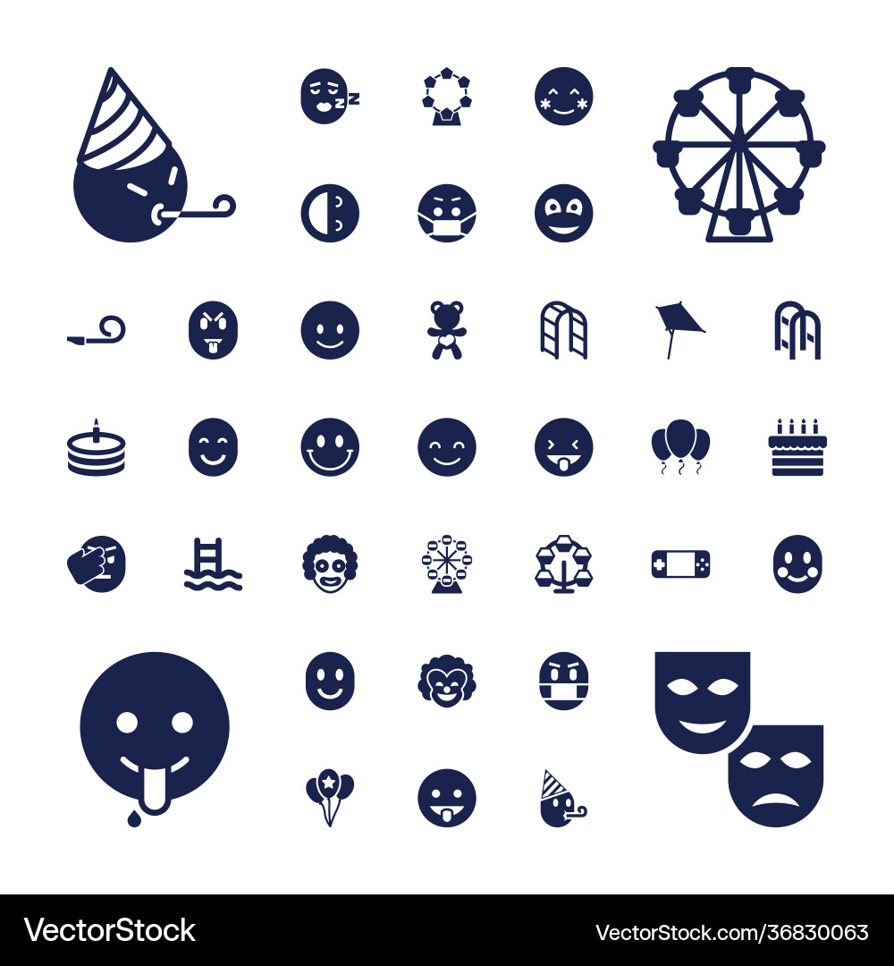 37 Freude Symbole Lizenzfreies Vektorbild - VectorStock