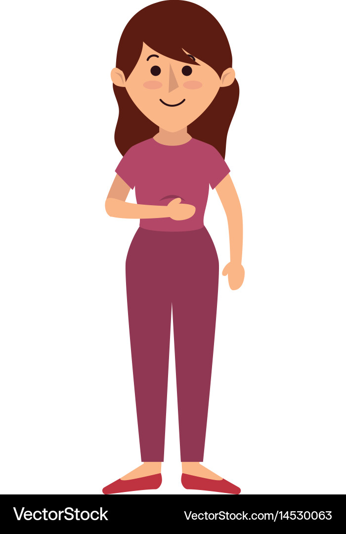 Beautiful mother avatar character Royalty Free Vector Image