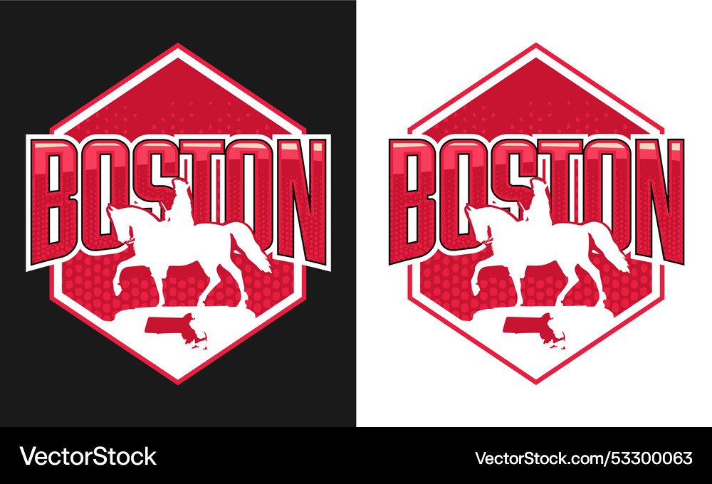 Boston massachusetts united states Royalty Free Vector Image
