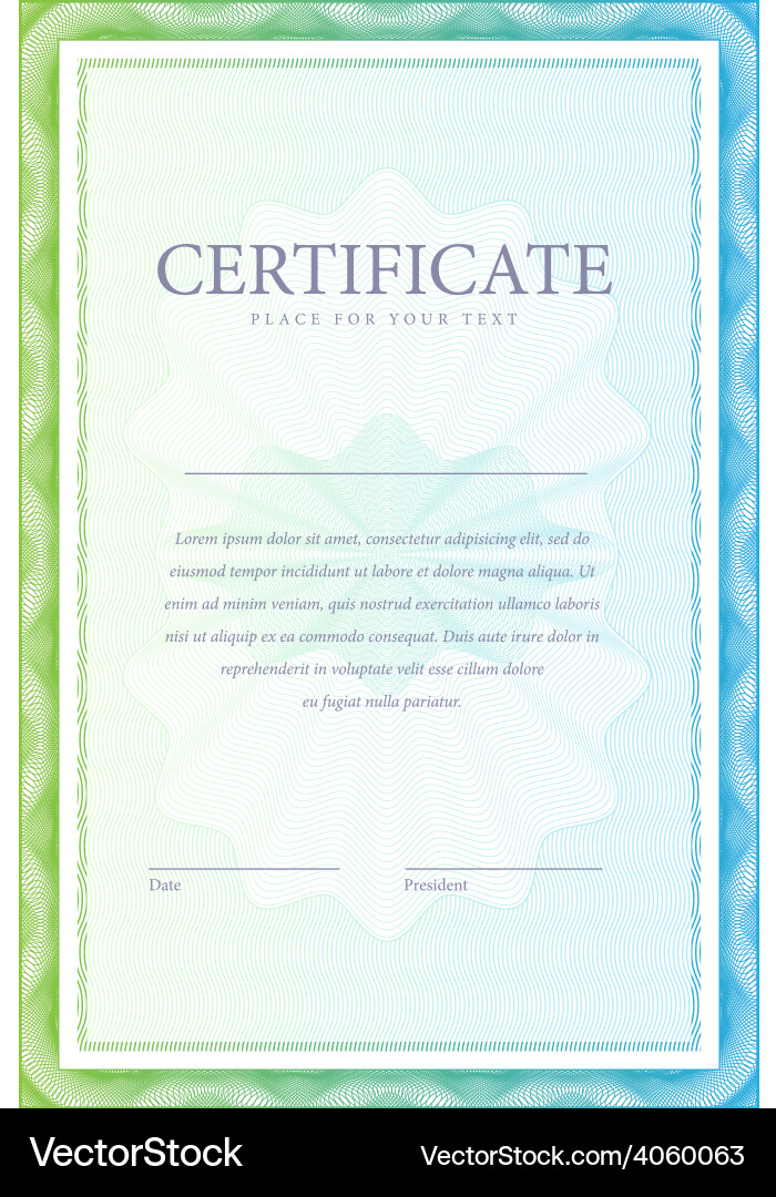 Certificate pattern Royalty Free Vector Image - VectorStock