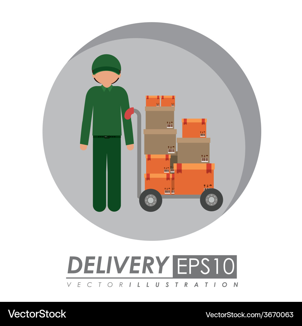 Delivery design over white background Royalty Free Vector