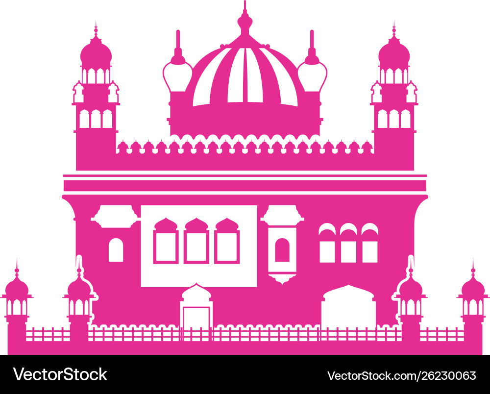 Edification amritsar golden temple and indian Vector Image