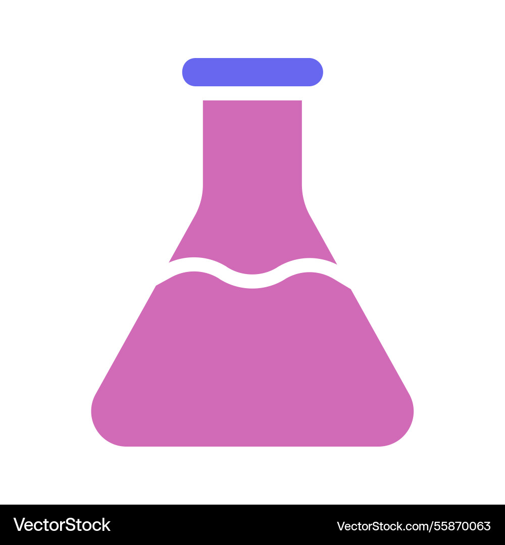 Erlenmeyer flask icon laboratory equipment Vector Image