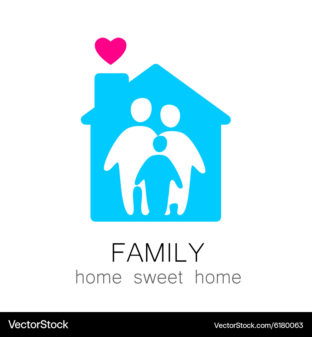 Family sweet home Royalty Free Vector Image - VectorStock