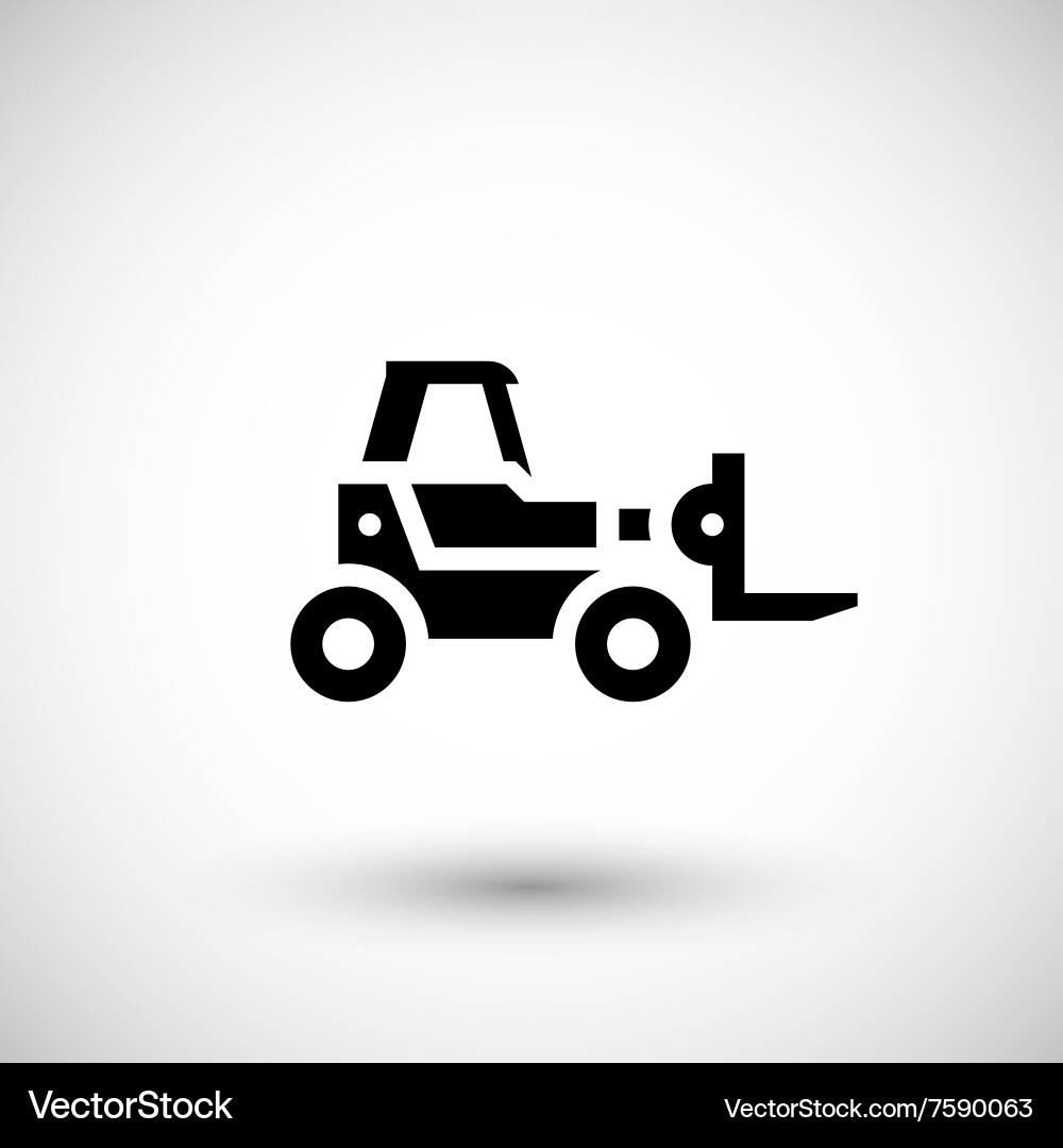Forklift telescopic loader icon Royalty Free Vector Image