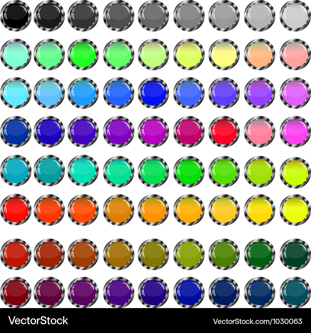 Glass buttons Royalty Free Vector Image - VectorStock