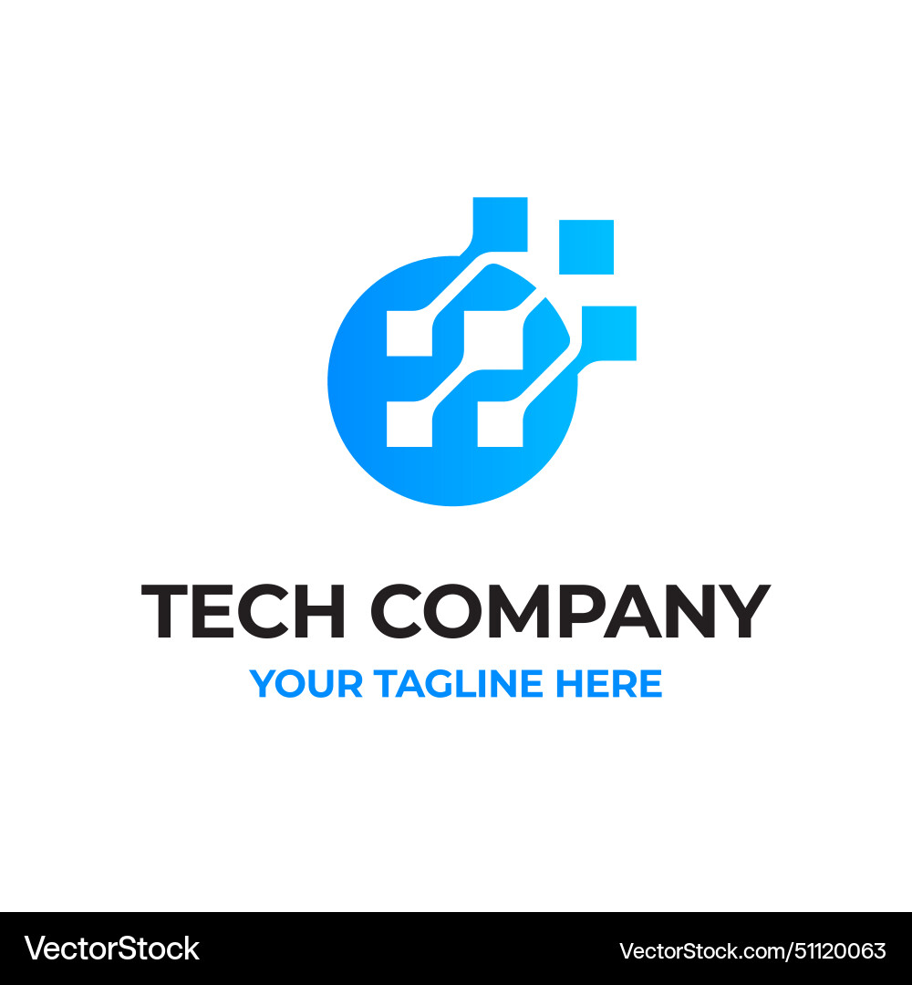 Global technology data computer transfer logo Vector Image