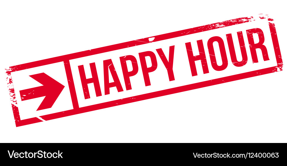 Happy hour stamp Royalty Free Vector Image - VectorStock