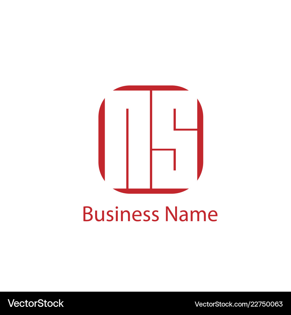 Initial letter ns logo template design Royalty Free Vector
