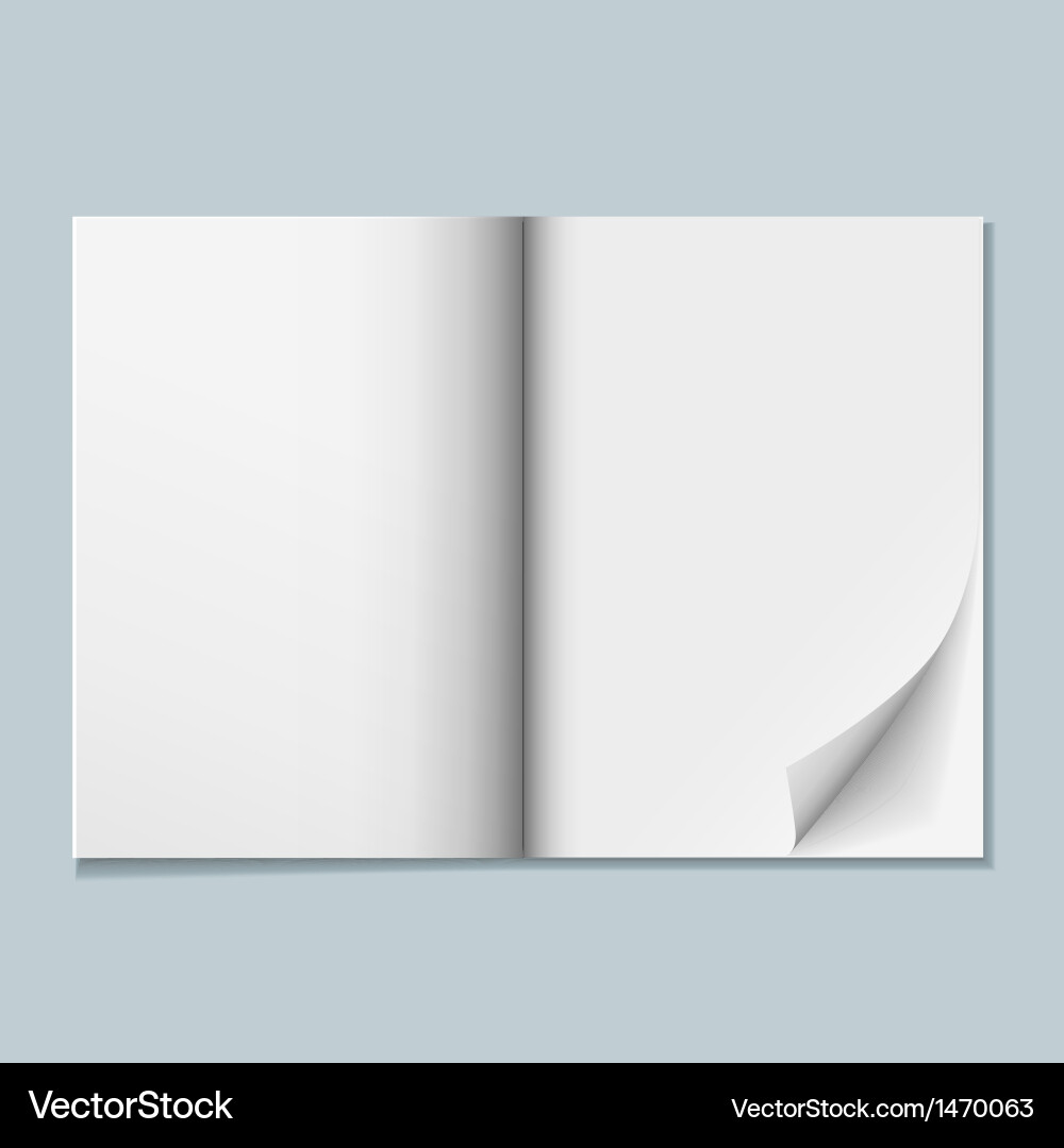 Magazine template with blank pages Royalty Free Vector Image