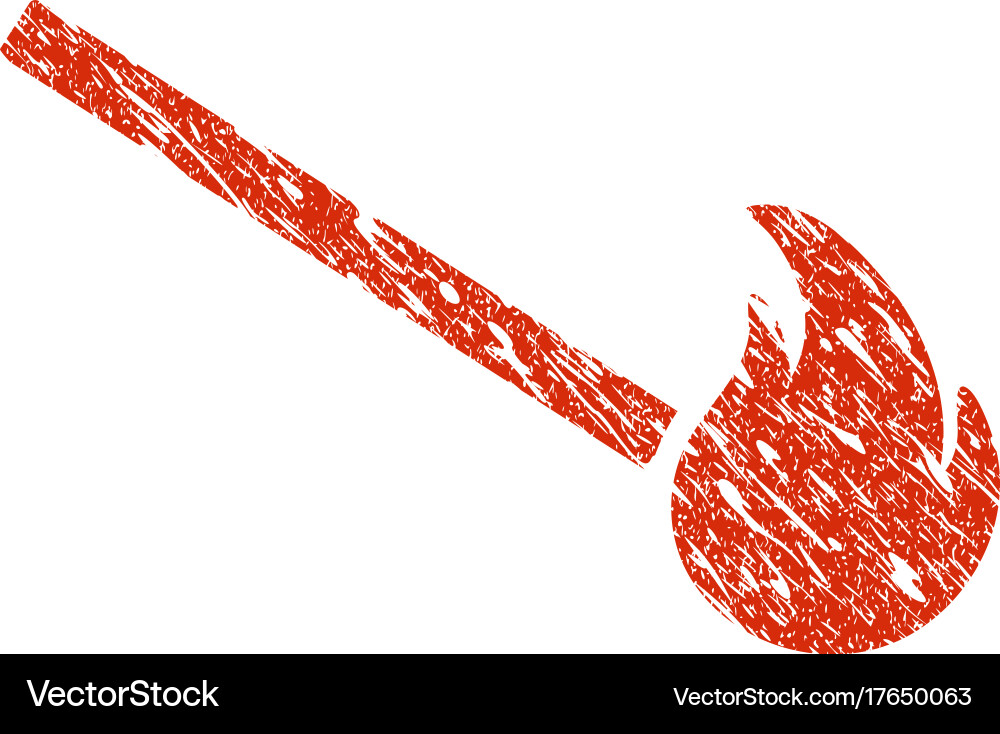 Match fire icon grunge watermark Royalty Free Vector Image