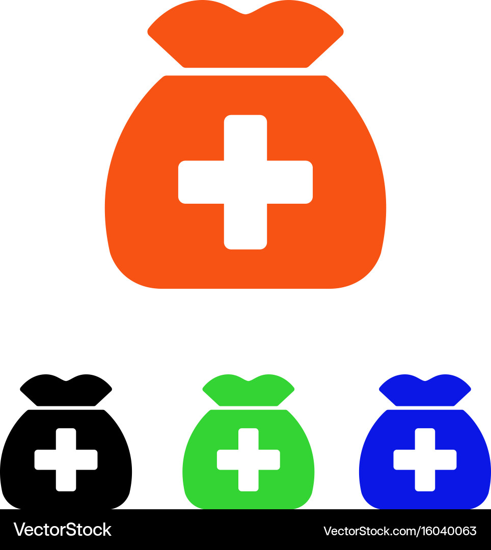 Medical capital fund flat icon Royalty Free Vector Image