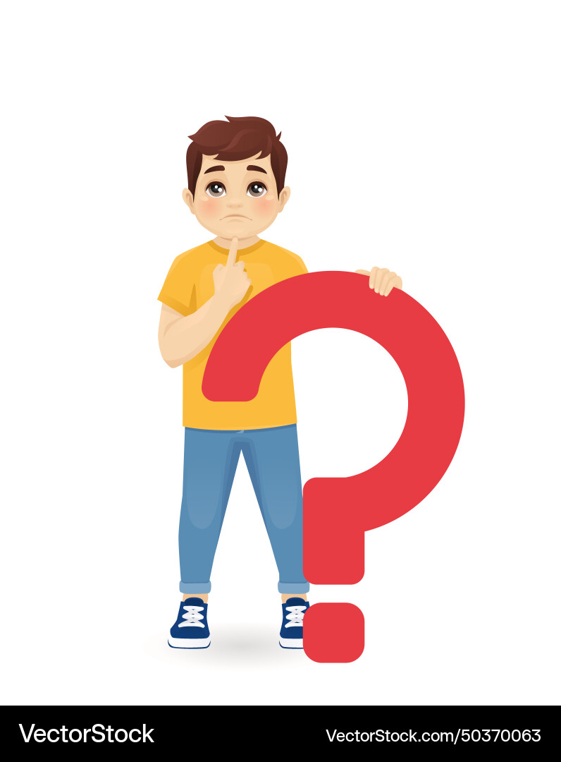 Question kids Royalty Free Vector Image - VectorStock