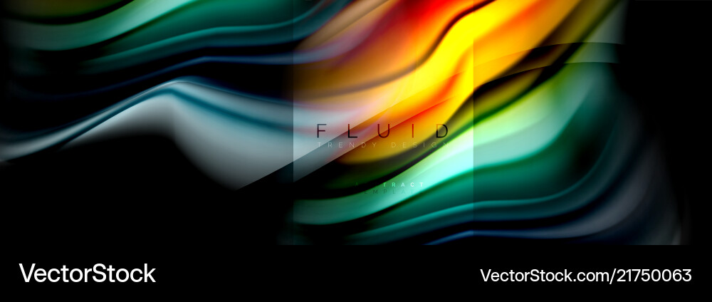 Rainbow fluid abstract shapes liquid colors Vector Image