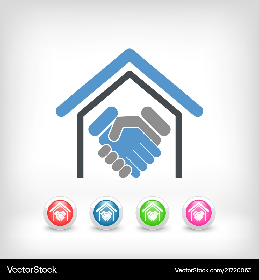 Real estate handshake Royalty Free Vector Image