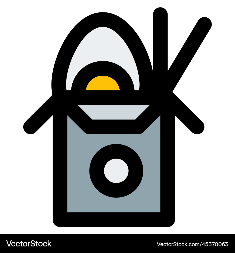 Unsealed box of fresh cooked rice Royalty Free Vector Image