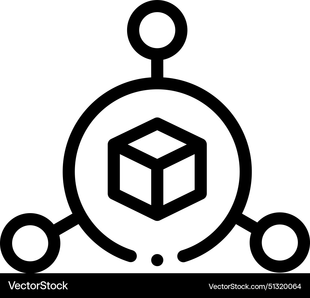 Aggregate supply icon thin linear style design Vector Image