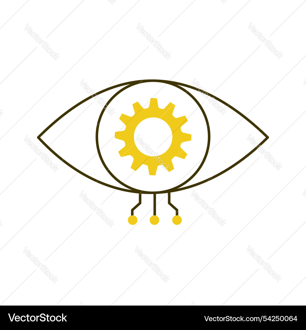 Ai-enhanced computer vision eye icon design Vector Image