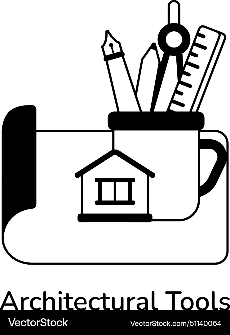 Architectural tools Royalty Free Vector Image - VectorStock