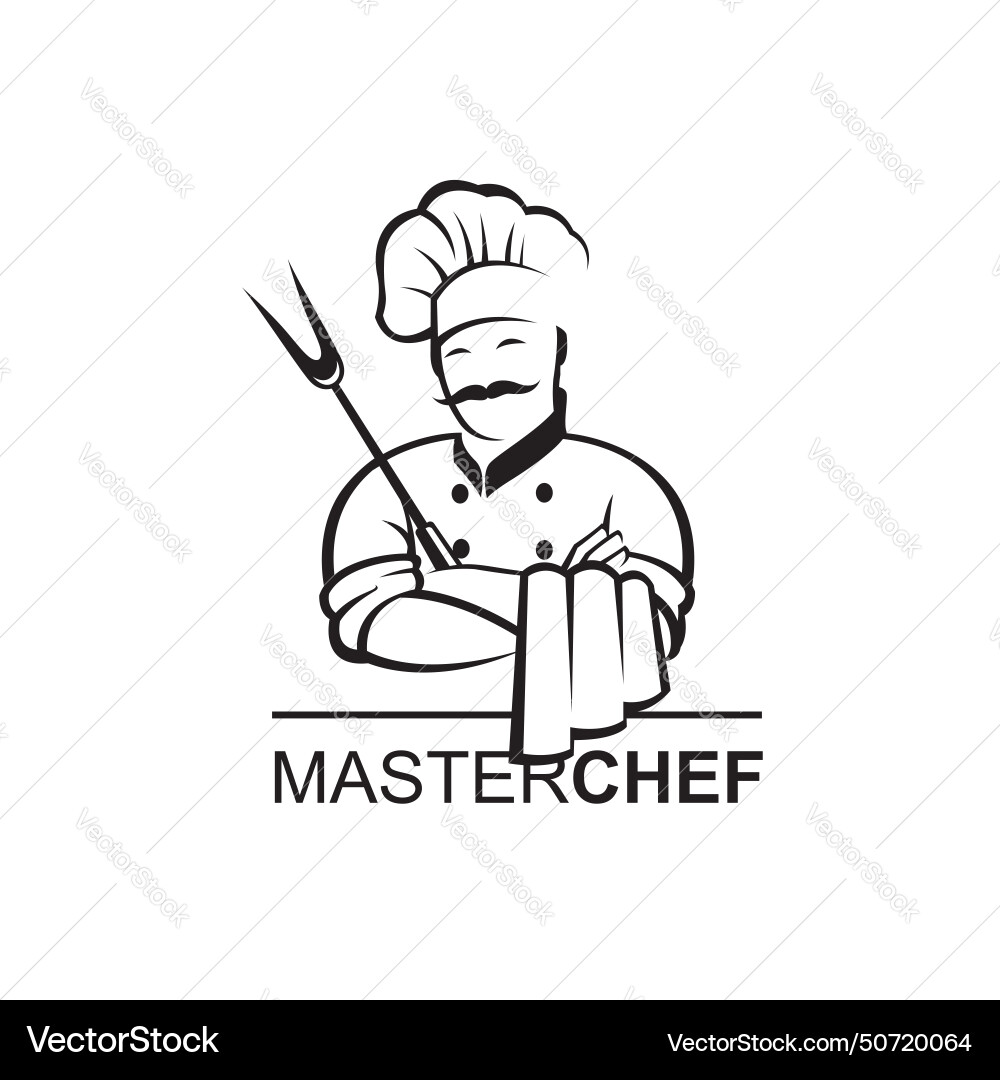 Black chef icon Royalty Free Vector Image - VectorStock