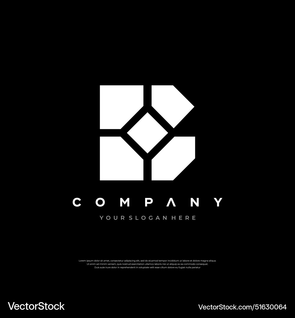 Bold b in balance Royalty Free Vector Image - VectorStock