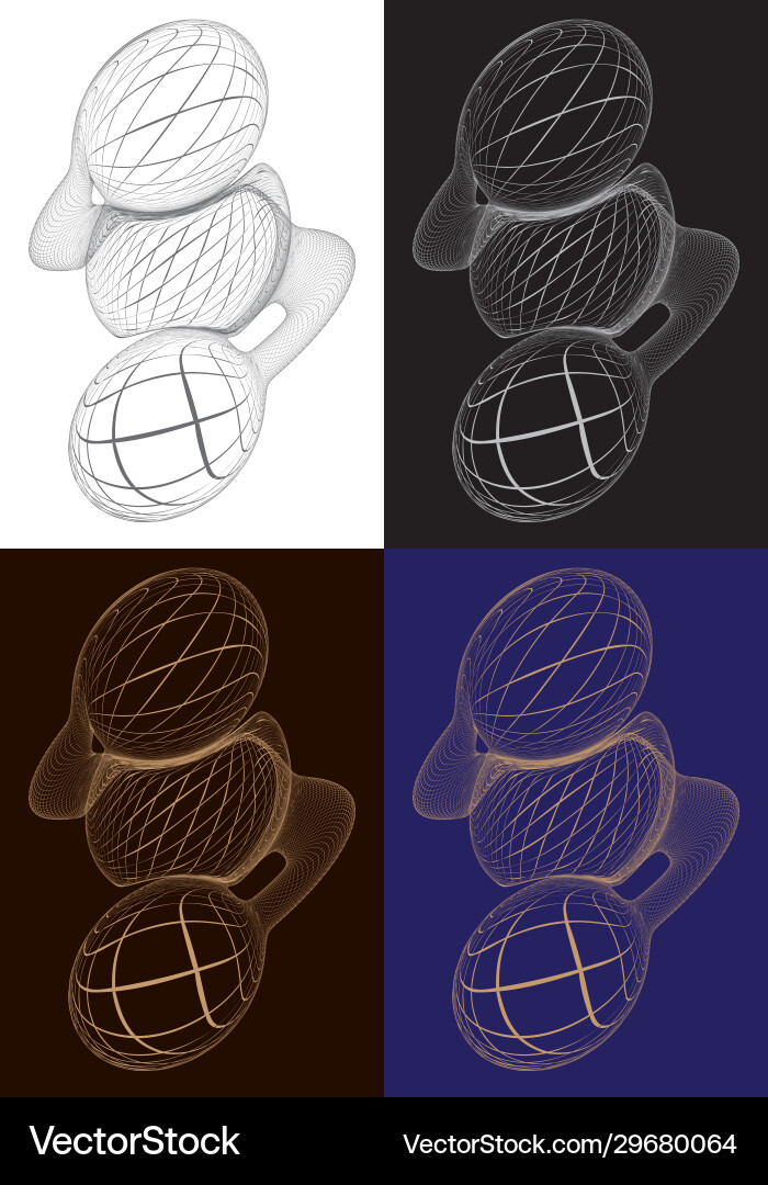 Boxer top view abstract volumetric figure Vector Image