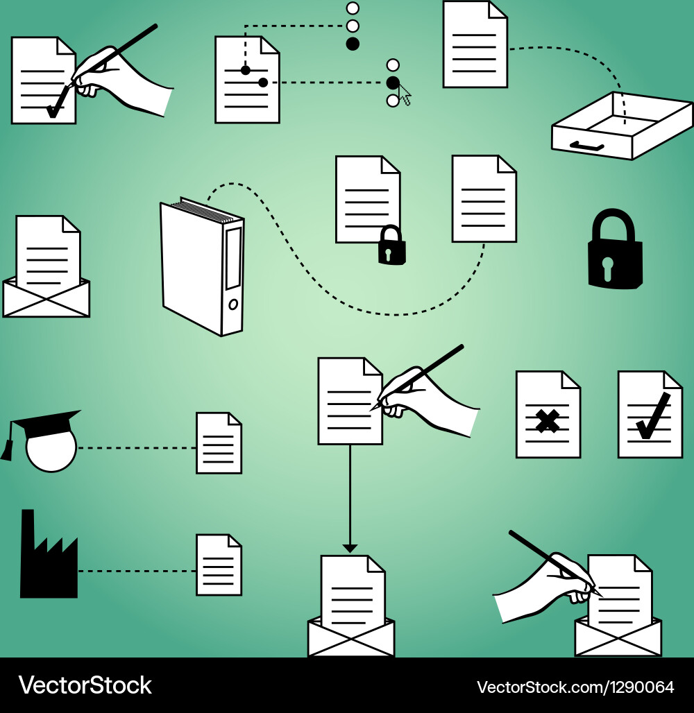 Document infographic elements Royalty Free Vector Image