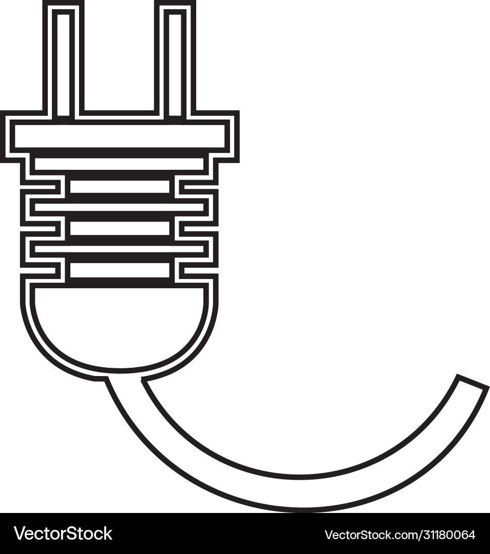 Electric plug icon simple set Royalty Free Vector Image