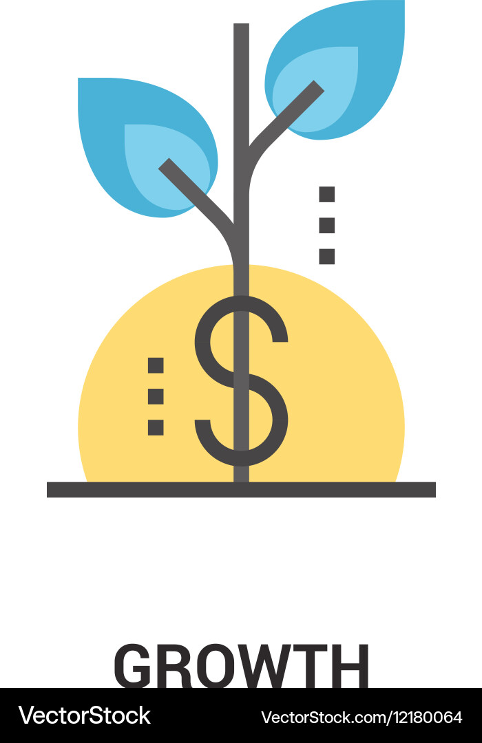 Growth icon concept Royalty Free Vector Image - VectorStock