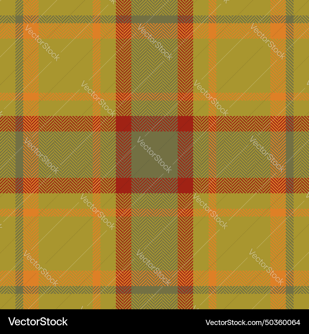 Plaid check pattern in orange and red colors Vector Image