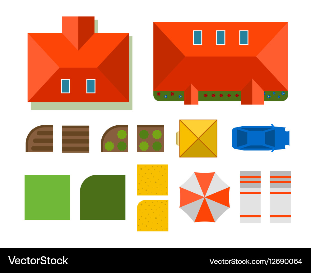 Plan of private house Royalty Free Vector Image