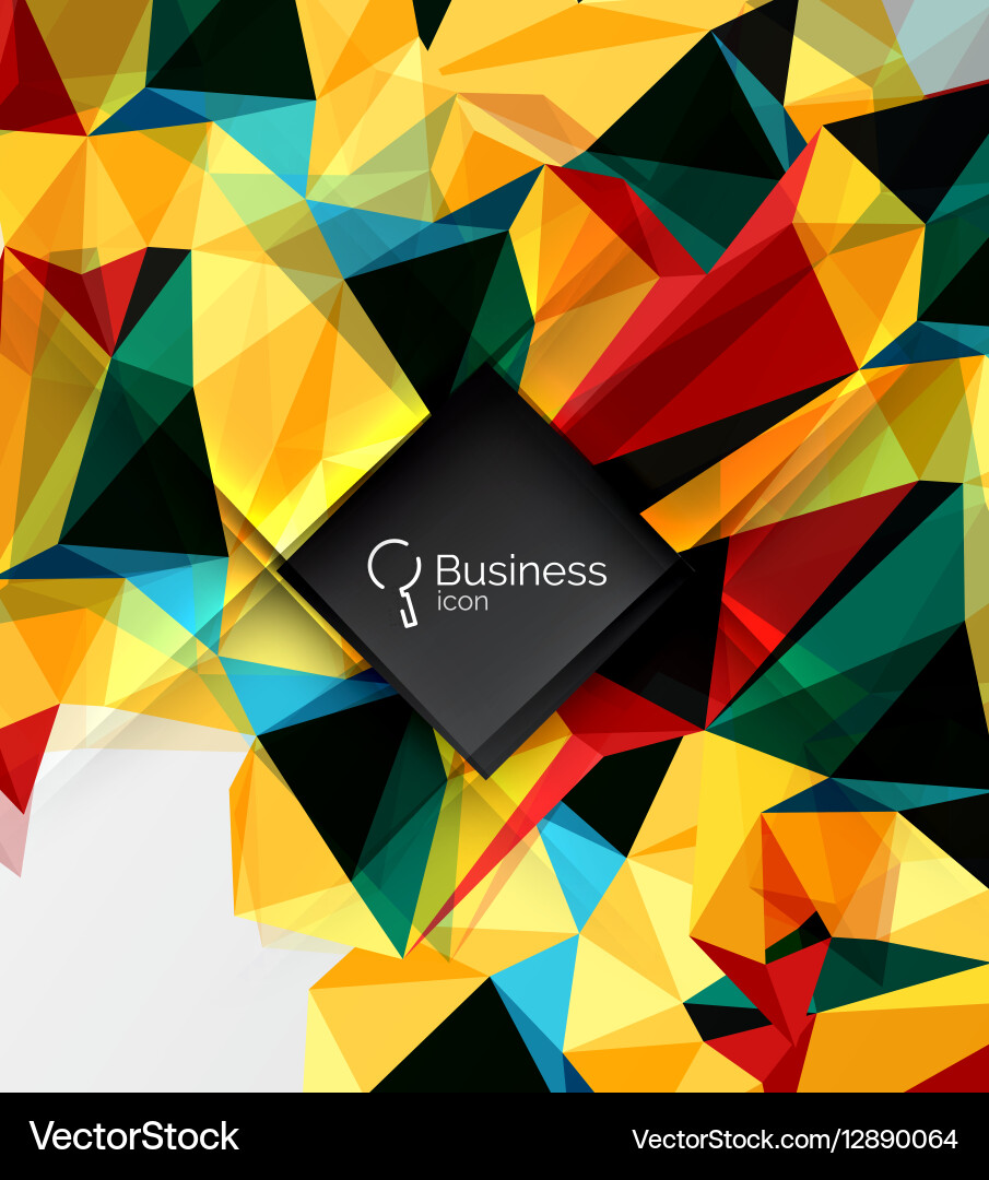 Polygonal triangle abstract background Royalty Free Vector