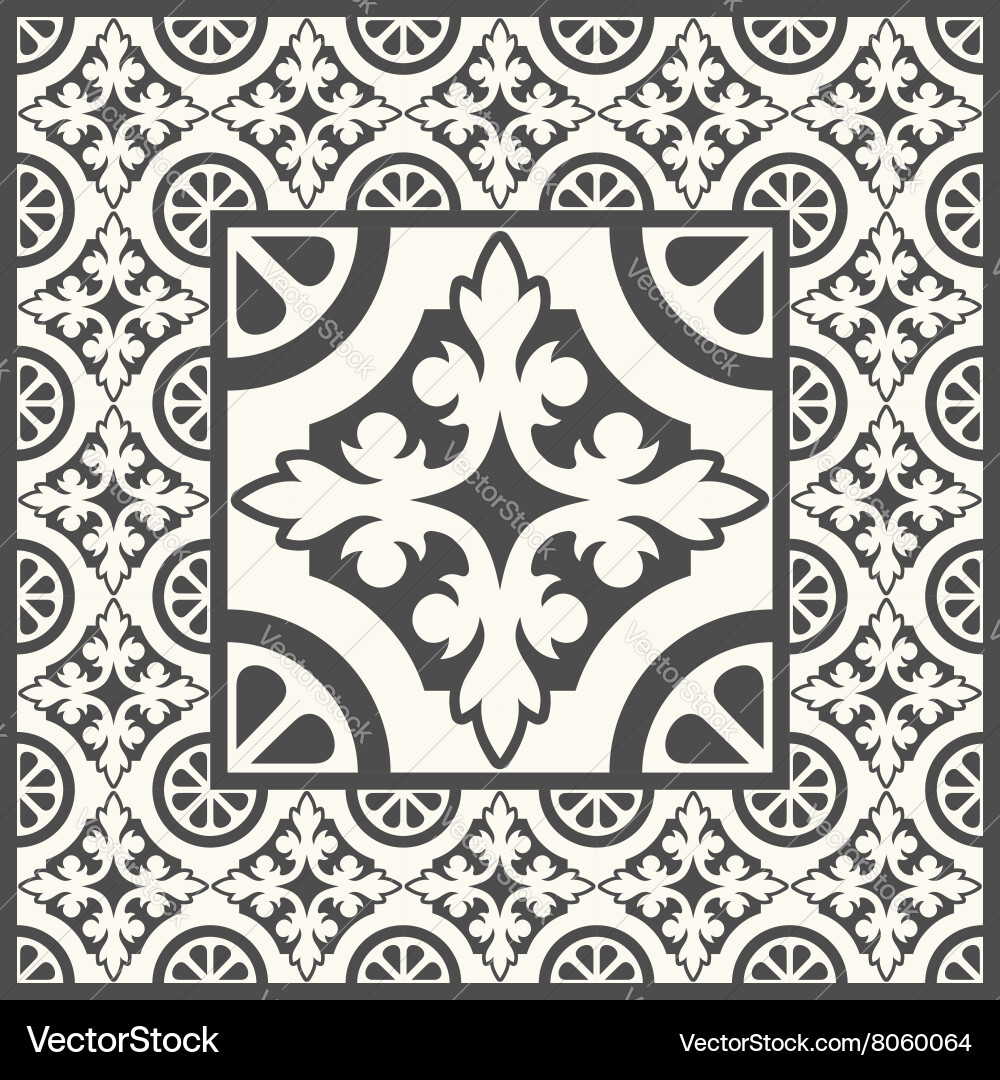Retro floor tiles pattern Royalty Free Vector Image
