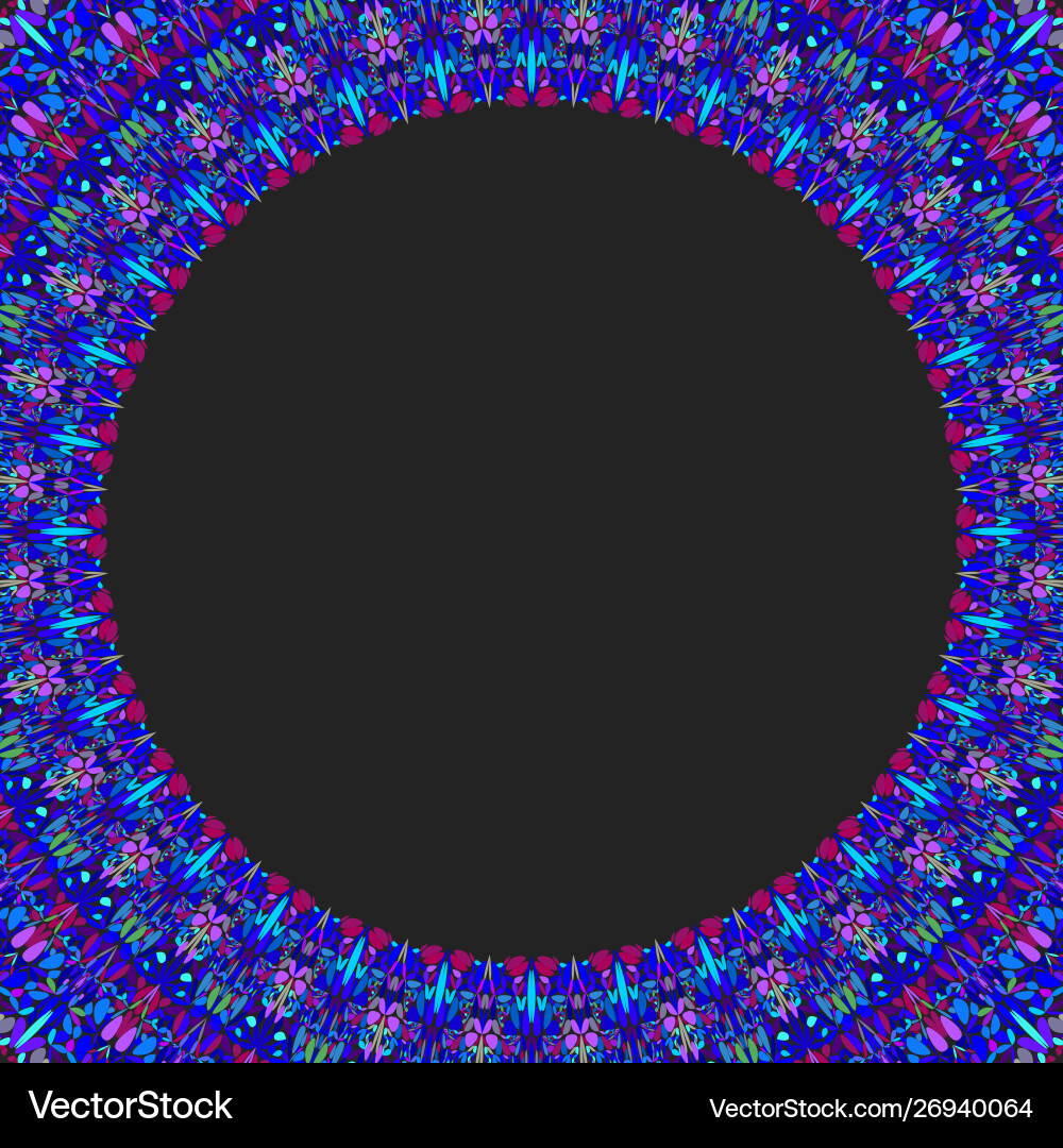 Round floral frame design - border graphic element – Free Vector ...