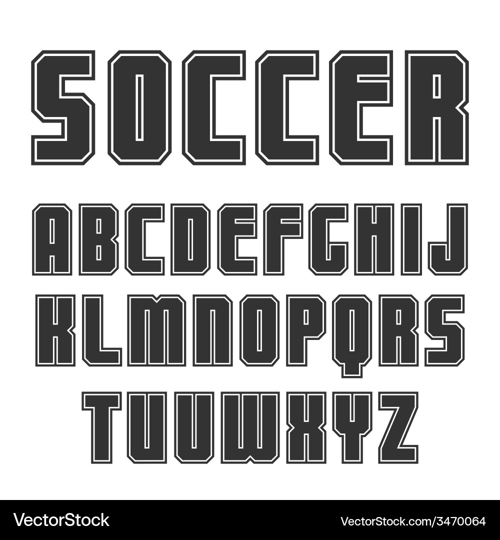 Sans serif font in sport style Royalty Free Vector Image