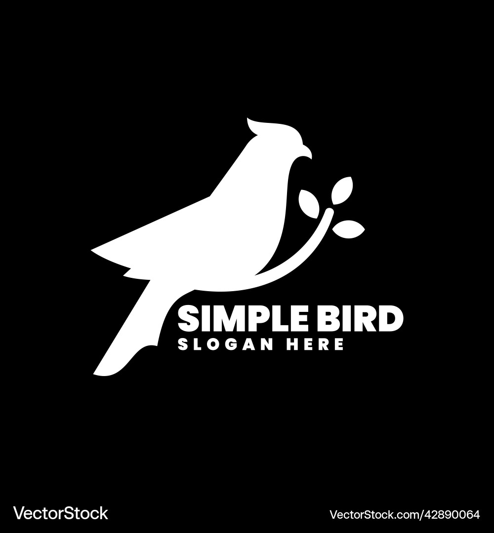 Simple bird Royalty Free Vector Image - VectorStock