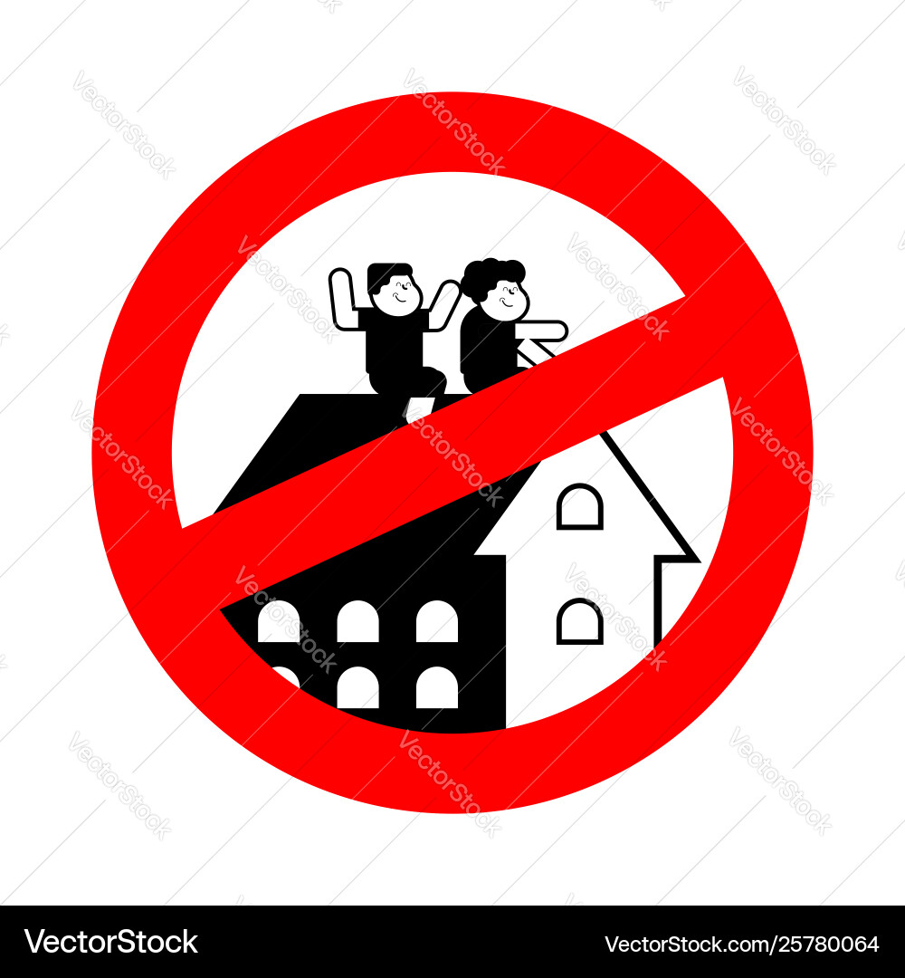 Stop children are playing on rohouse Royalty Free Vector