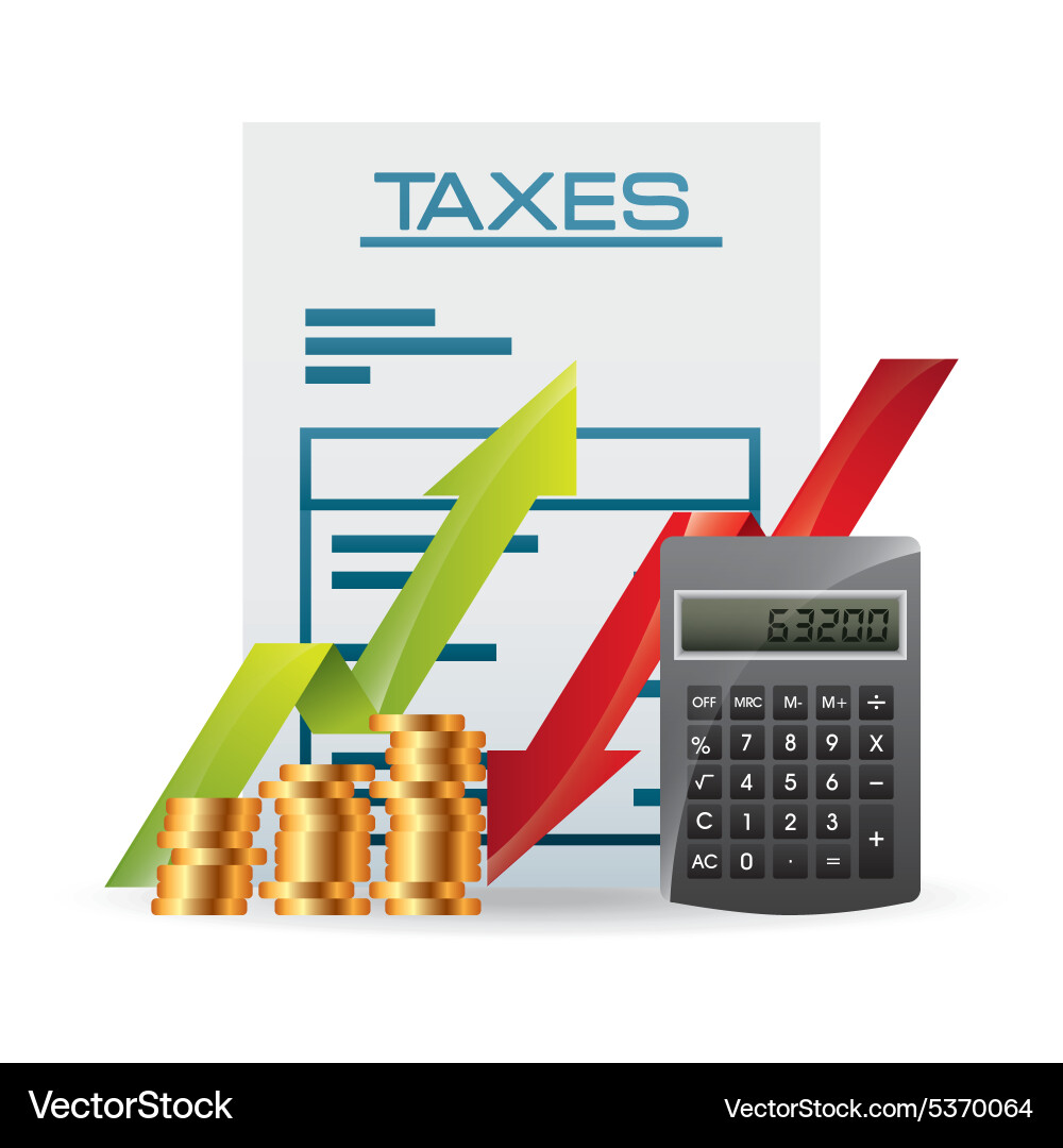 Taxes concept Royalty Free Vector Image - VectorStock