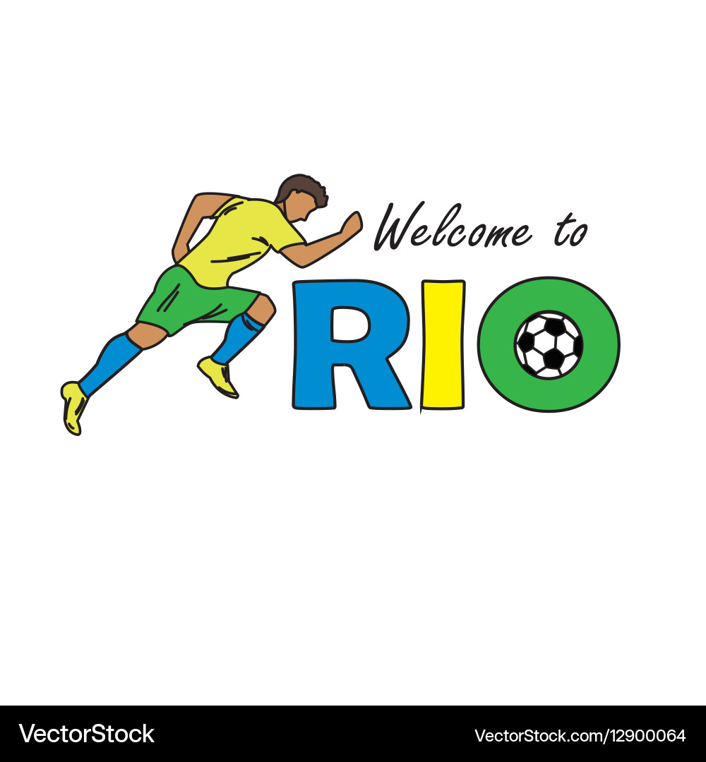Welcome to rio Royalty Free Vector Image - VectorStock