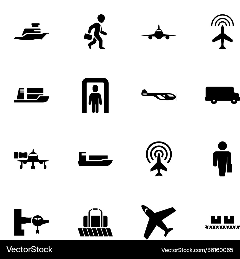 16 passenger icons Royalty Free Vector Image - VectorStock
